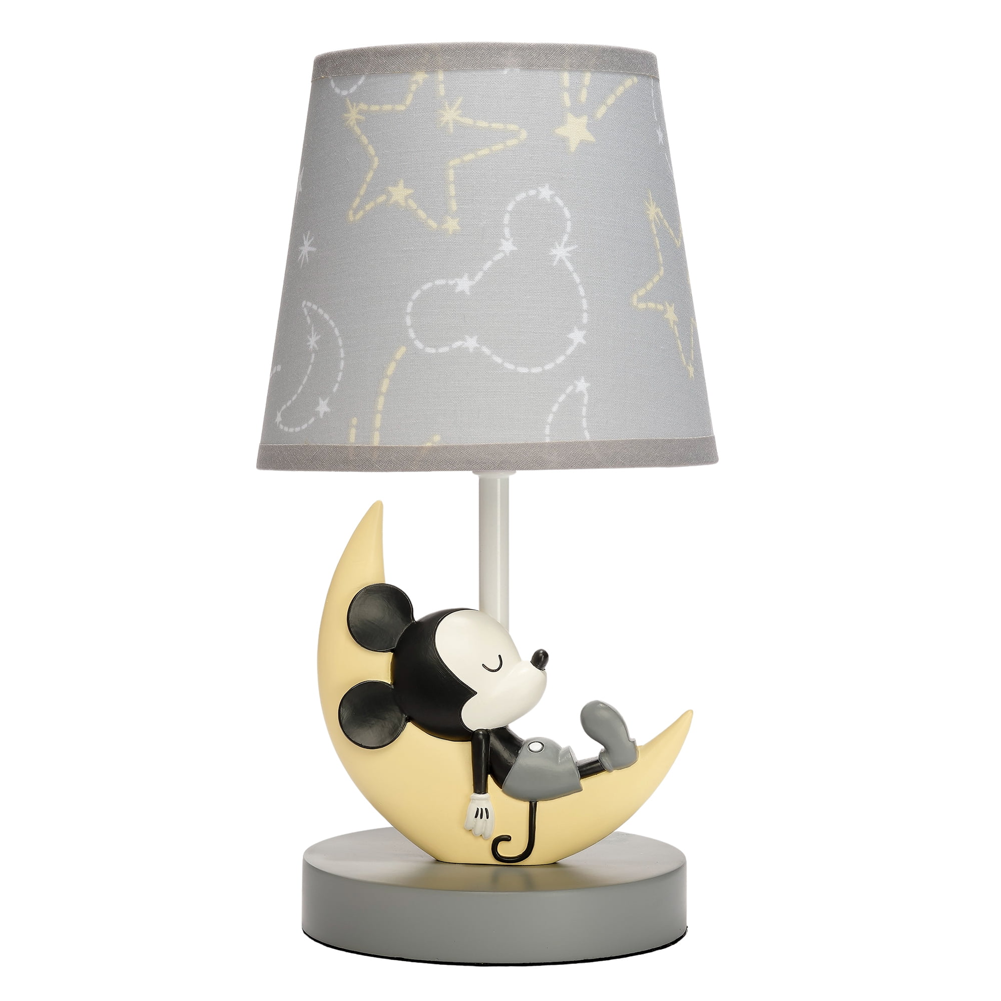 Lambs & Ivy Disney Baby Mickey Mouse Gray Celestial Lamp with Shade ...