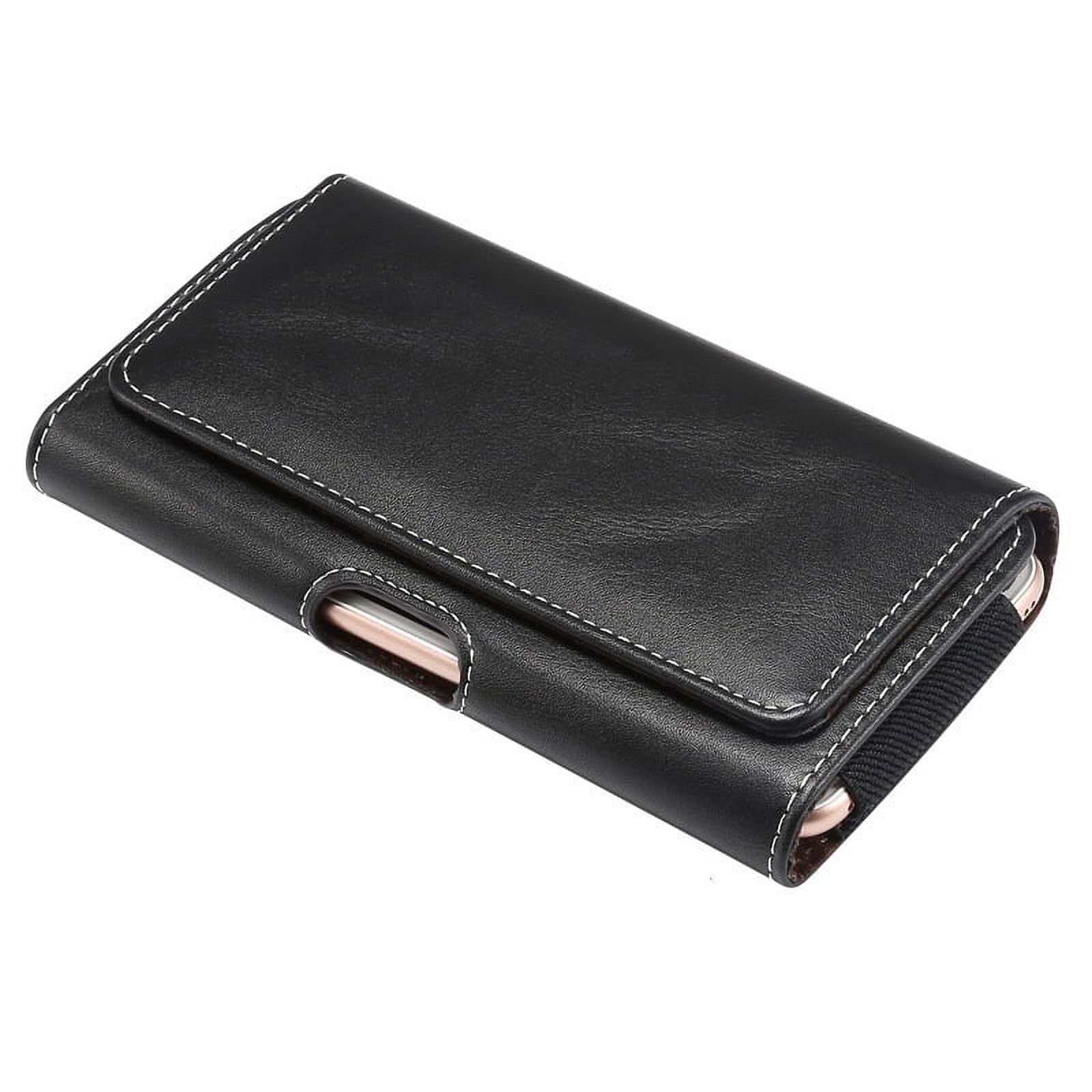 Lambskin Horizontal Flap Waist Bag Leather Case for Mobile Phone ...
