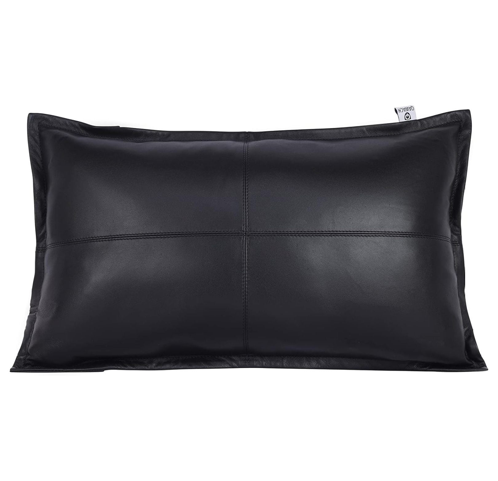 Lambskin Leather Rectangle Pillow Cover - Sofa Cushion Case ...