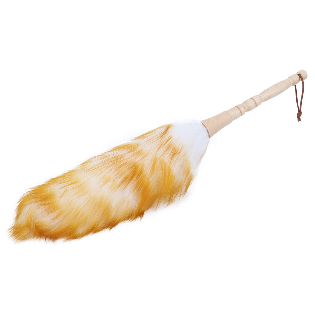 Lambswool Dusters with Solid Wooden Handle，AntiStatic Soft Wool Duster ...