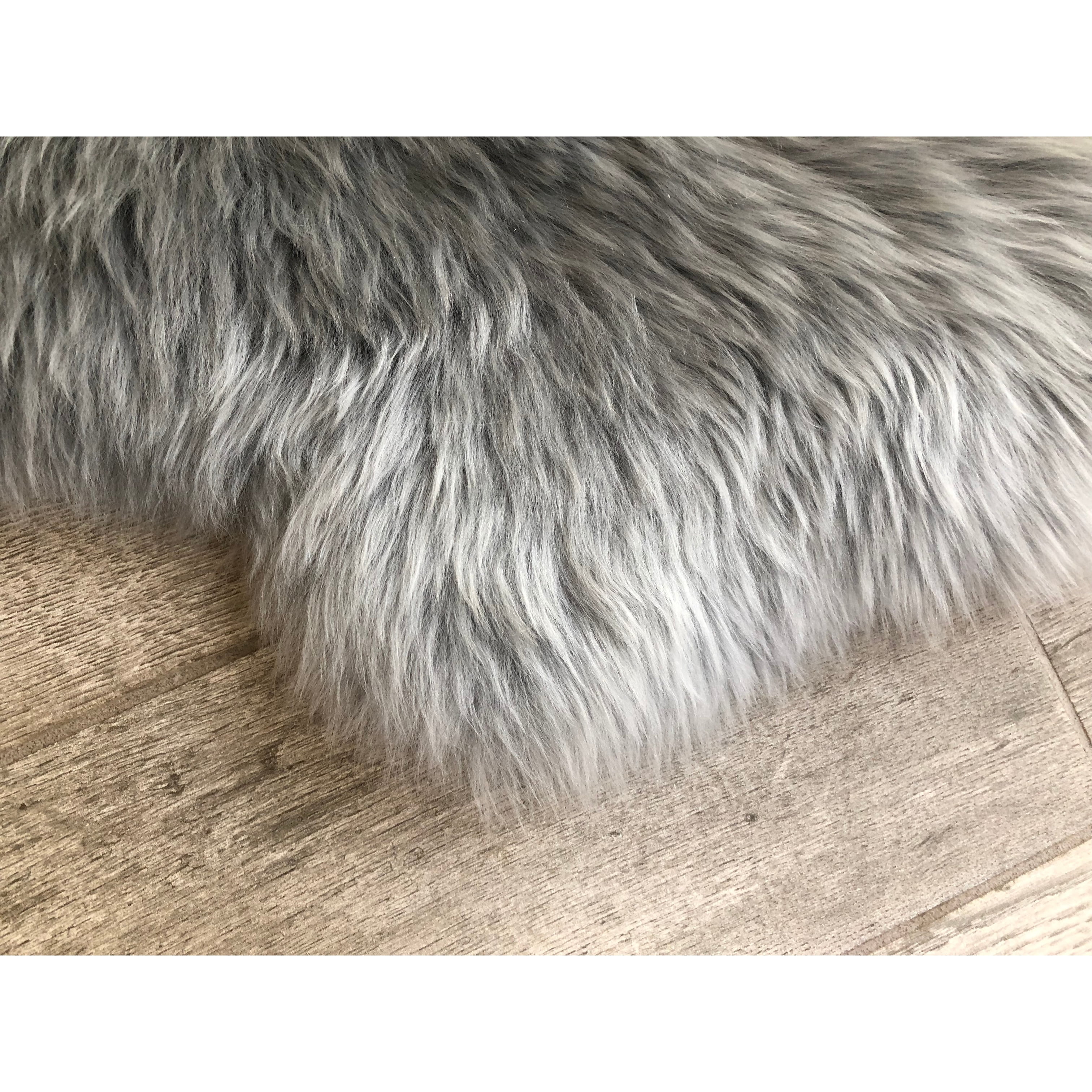 Lambzy Dynasty Bear Shape Natural Luxury Long Wool Sheepskin Shag Rug ...