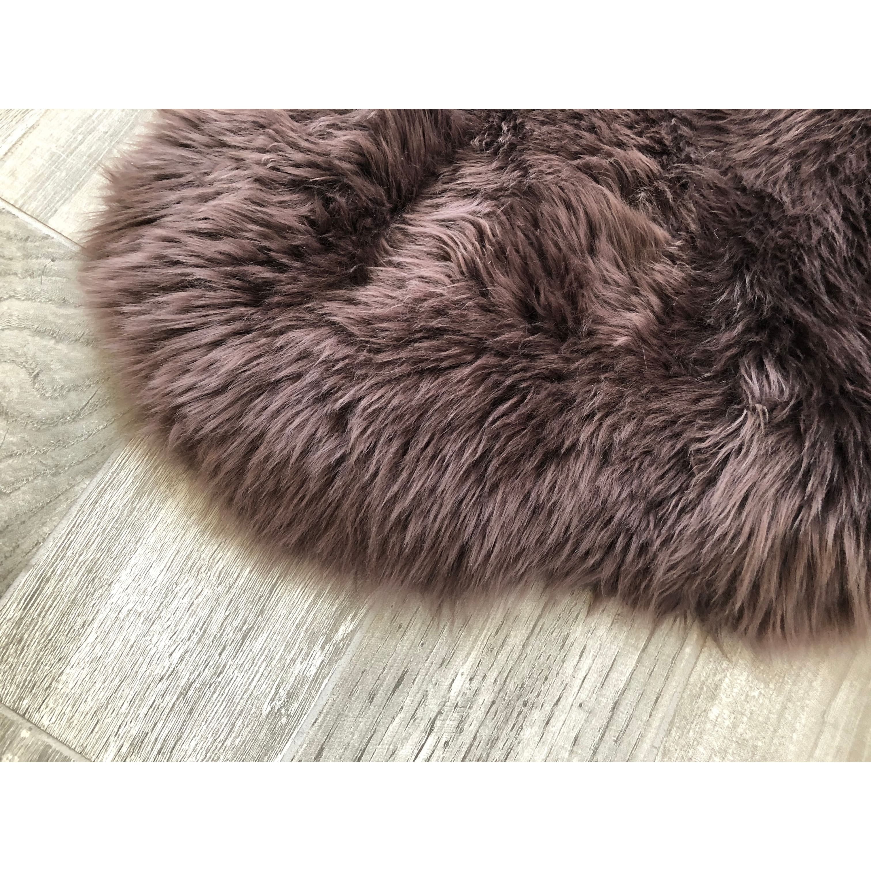 Lambzy Dynasty Natural 12-Pelt Luxury Long Wool Sheepskin Shag Rug - 5 ...