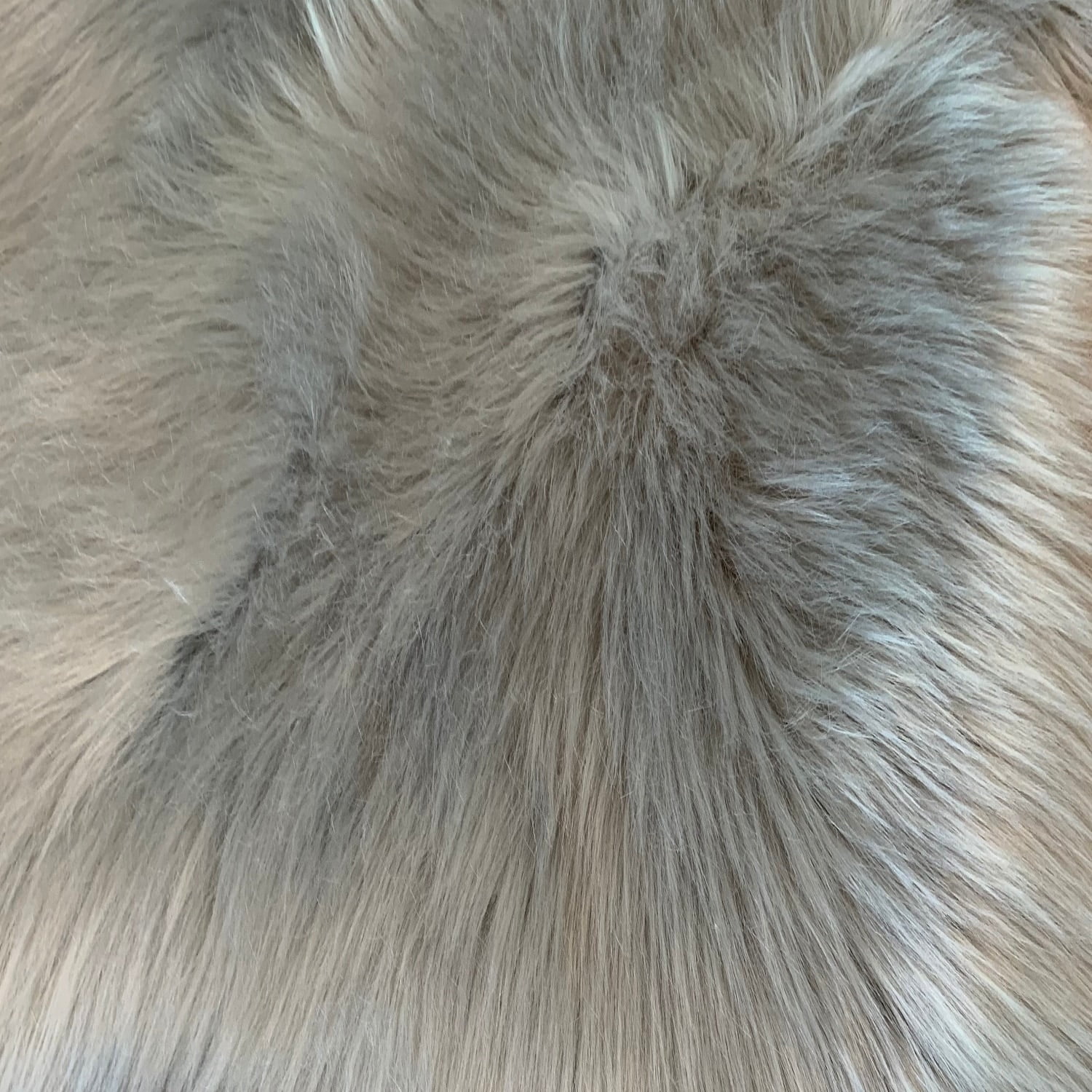 Lambzy Dynasty Natural 3-Pelt Luxury Long Wool Sheepskin Shag Rug Grey ...