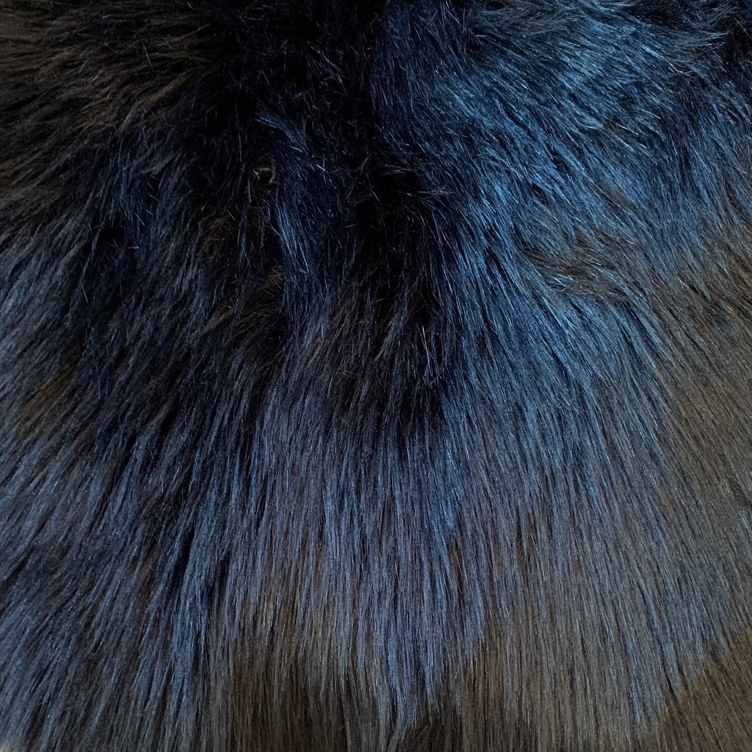 Lambzy Dynasty Natural 4-Pelt Luxury Long Wool Sheepskin Shag Rug Black ...