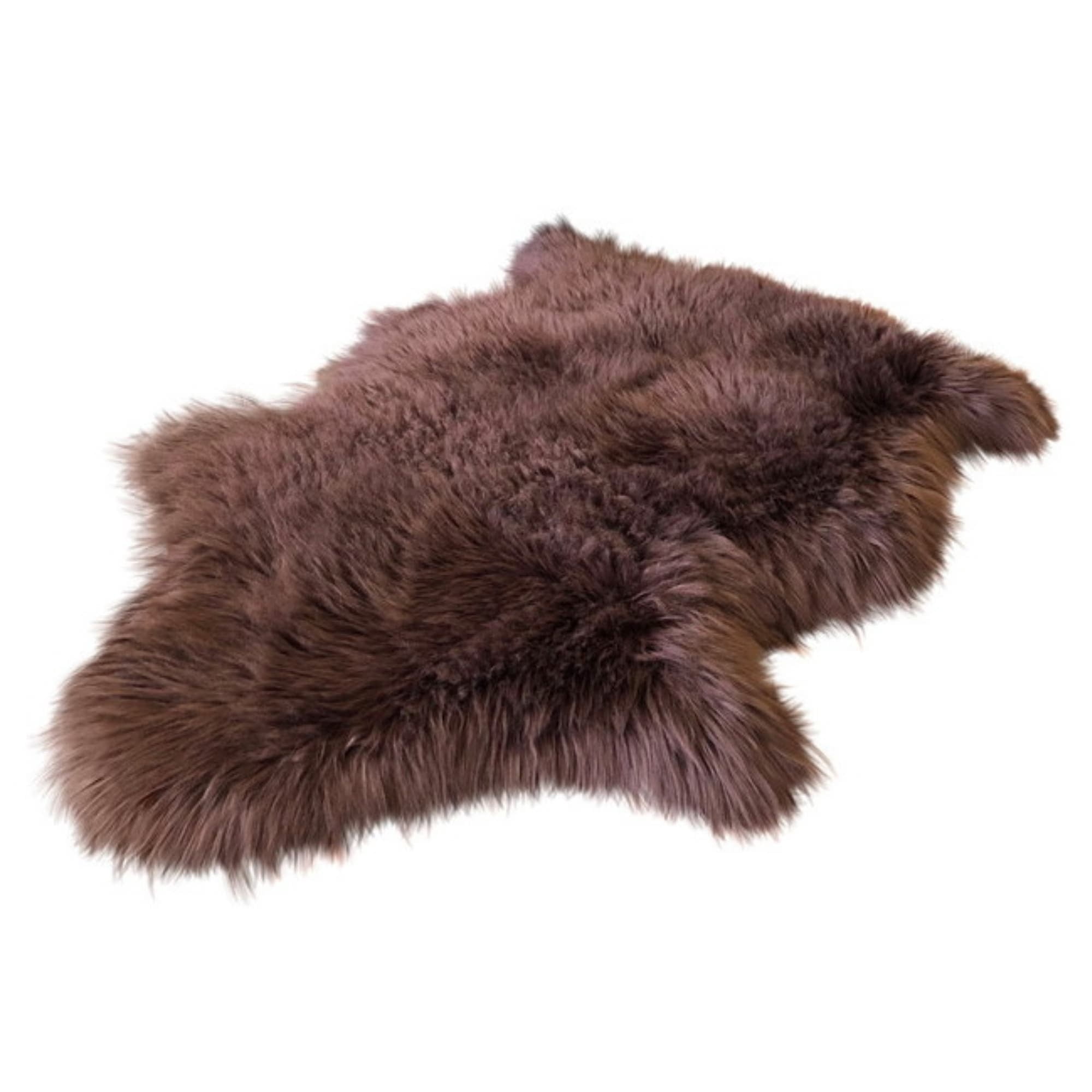 Lambzy Dynasty Natural Single Pelt Luxury Long Wool Sheepskin Shag Rug ...
