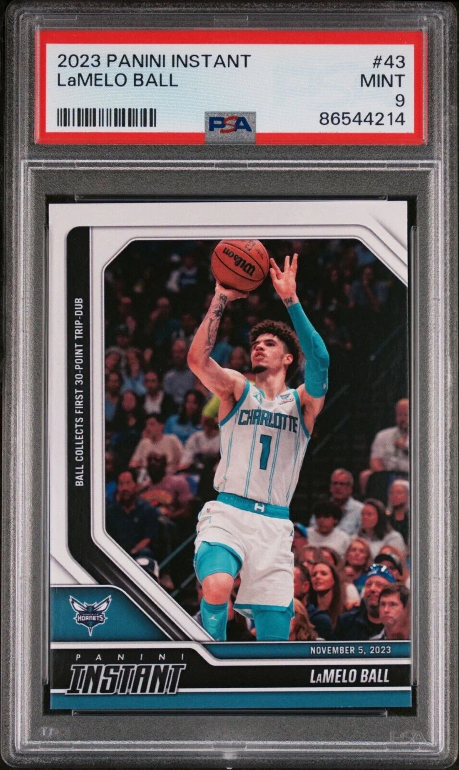 Lamelo Ball 2023-24 Panini #43 NBA Basketball Card Hornets 1 of 78 PSA 9 Mint - Walmart.com