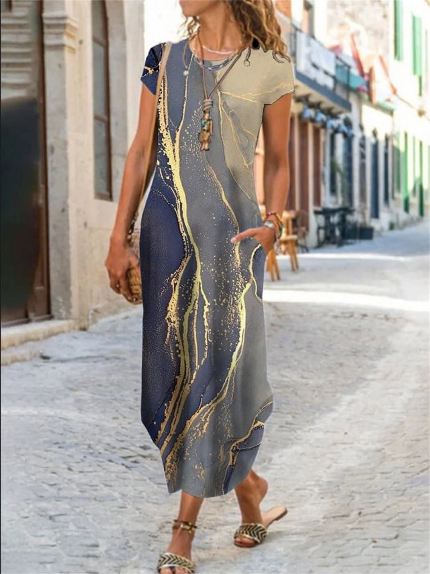 Lament Configuration Spread Sweetheart Knot Flared Dress Fashion Design Large Size Loose Dress ...