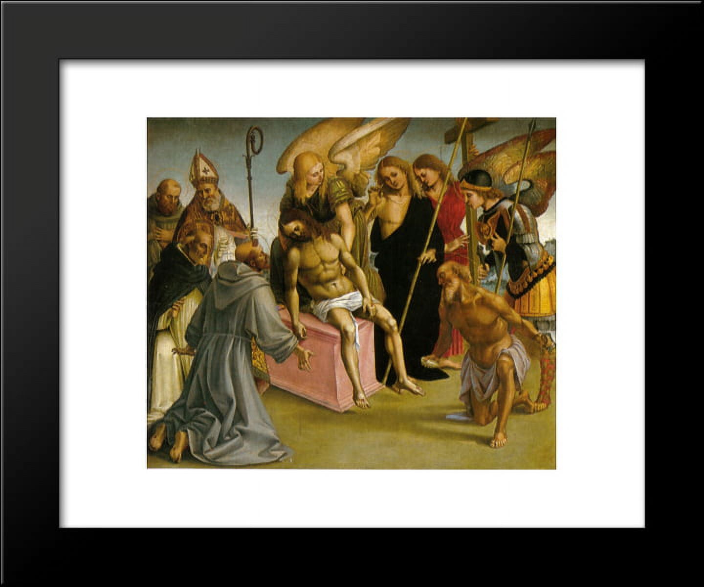 Lamentation over the Dead Christ with Angels and Saints 20x24 Framed ...