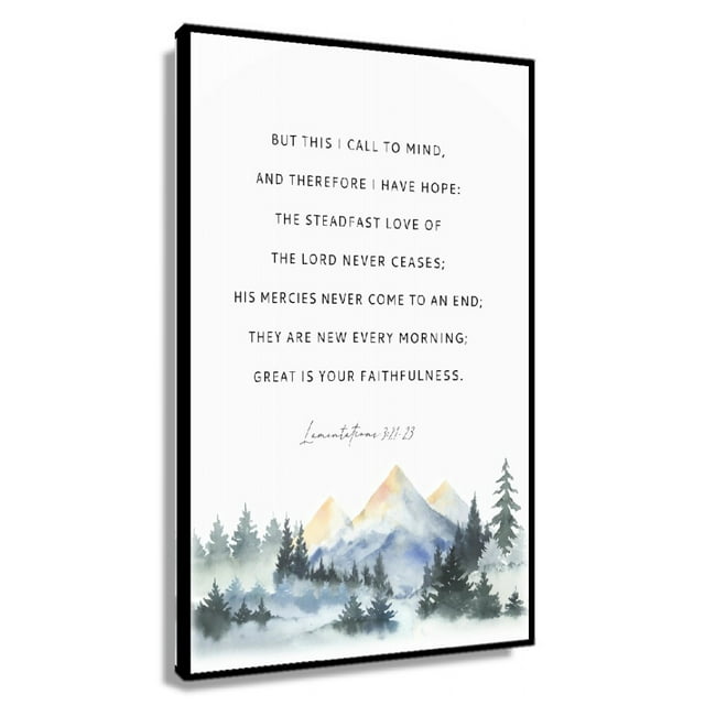 Lamentations 3 21-23 His Mercies Are New Every Morning Bible Verse Wall ...