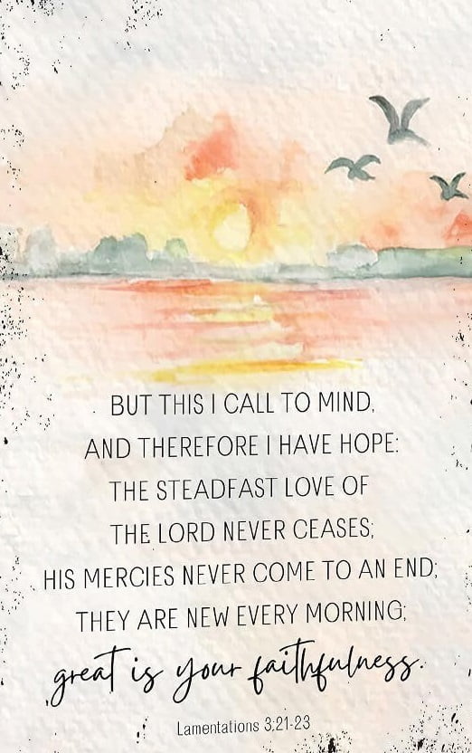 Lamentations 3 21-23, Steadfast Love, Bible Verse Wall Art, Scripture Print, Christian Gift for ...