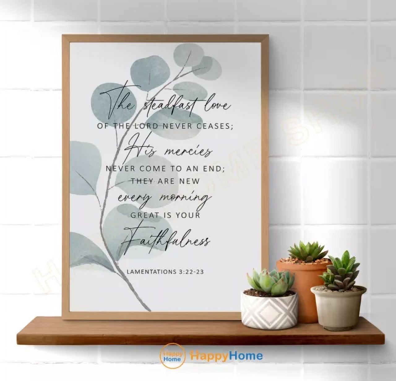 Lamentations 3:22-23 Bible Verse Wall Art The Steadfast Love Scripture ...