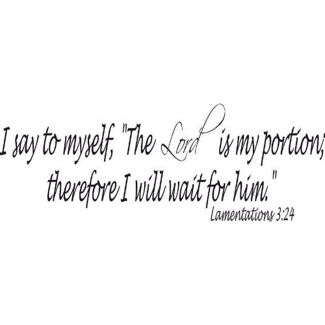 Lamentations 3:24, Bible Verse Vinyl Wall decal by Scripture Wall Art ...