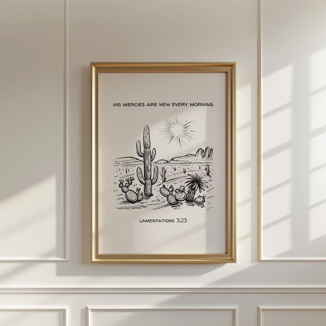 Lamentations 3 Western Print, Christian Wall Art, Bible Verse Poster ...