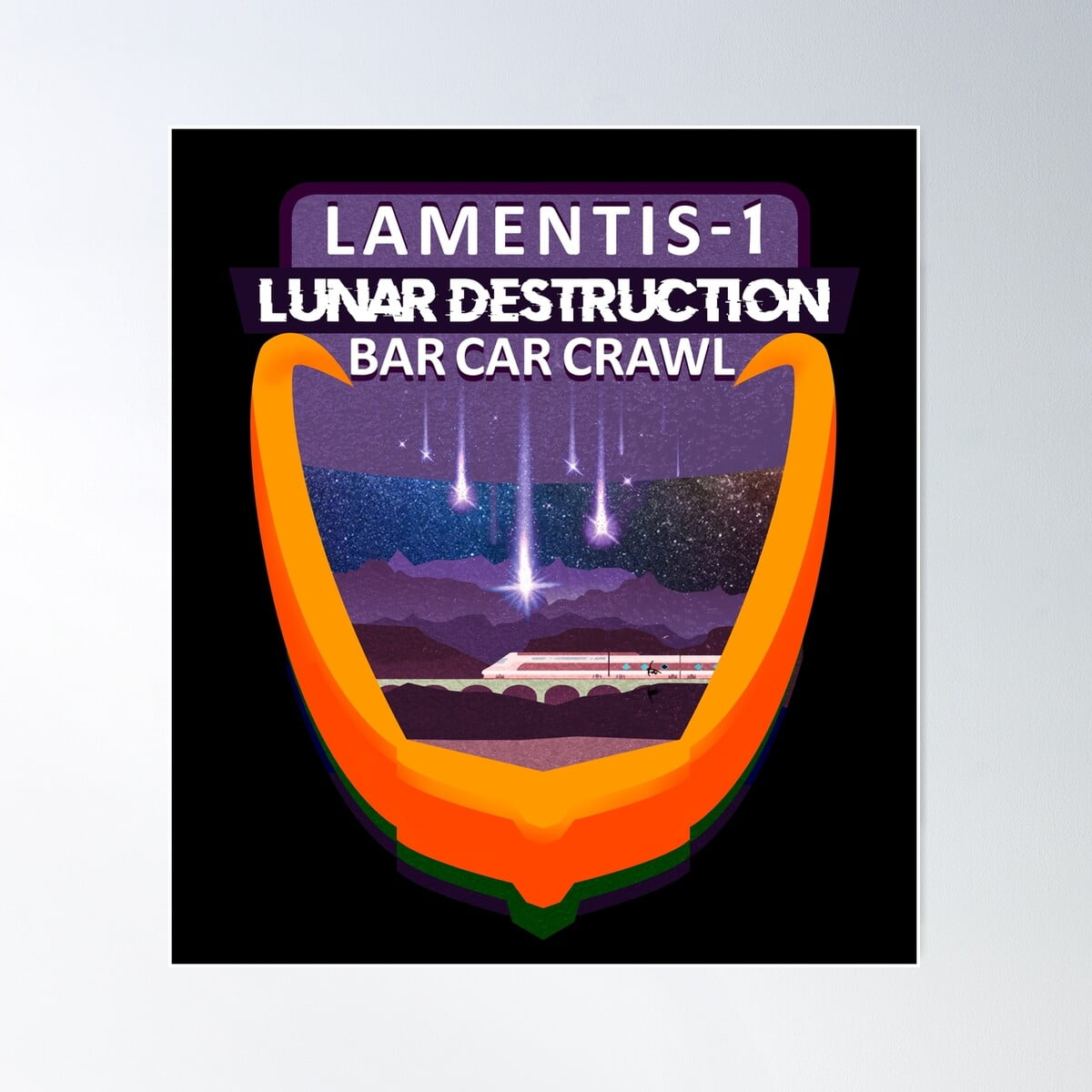 Lamentis Bar Car Crawl Poster Wall Art, Modern Wall Decor For Living ...