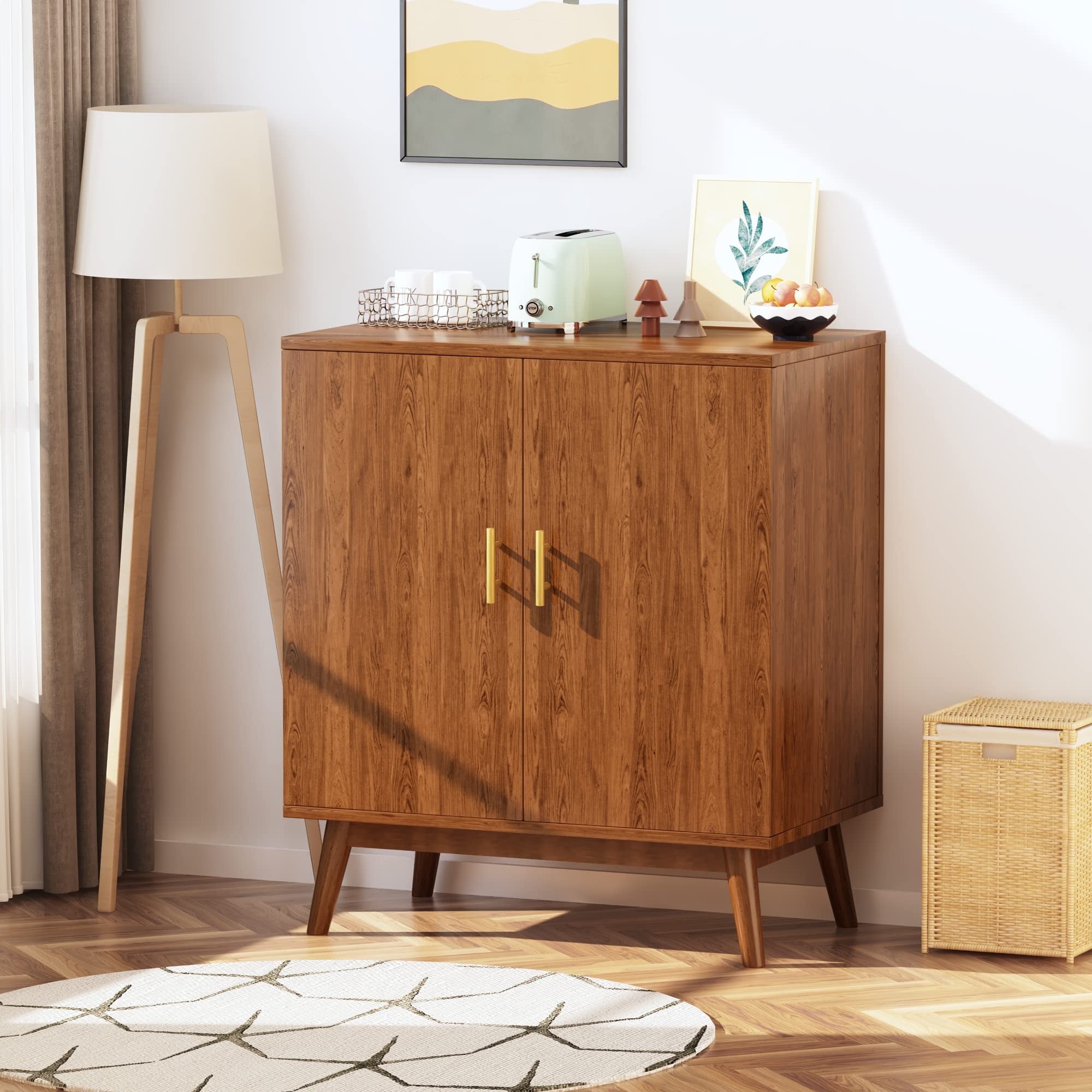 Lamerge Sideboard Buffet Cabinet, Kitchen Storage Cabinet with 2 Doors ...