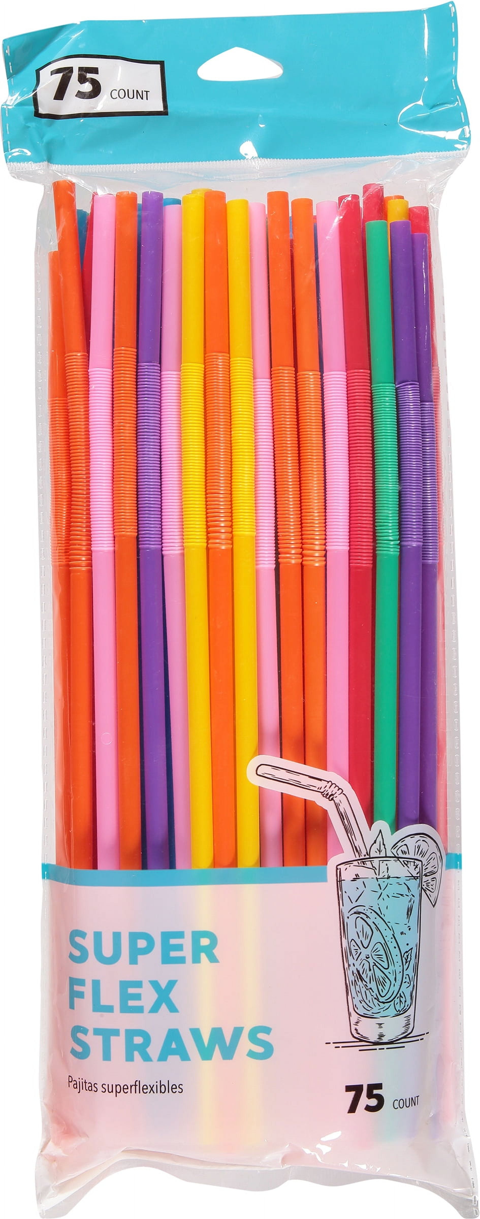 Lami Products, LLC, LaMi Super Flex Straws, 75 straws - Walmart.com