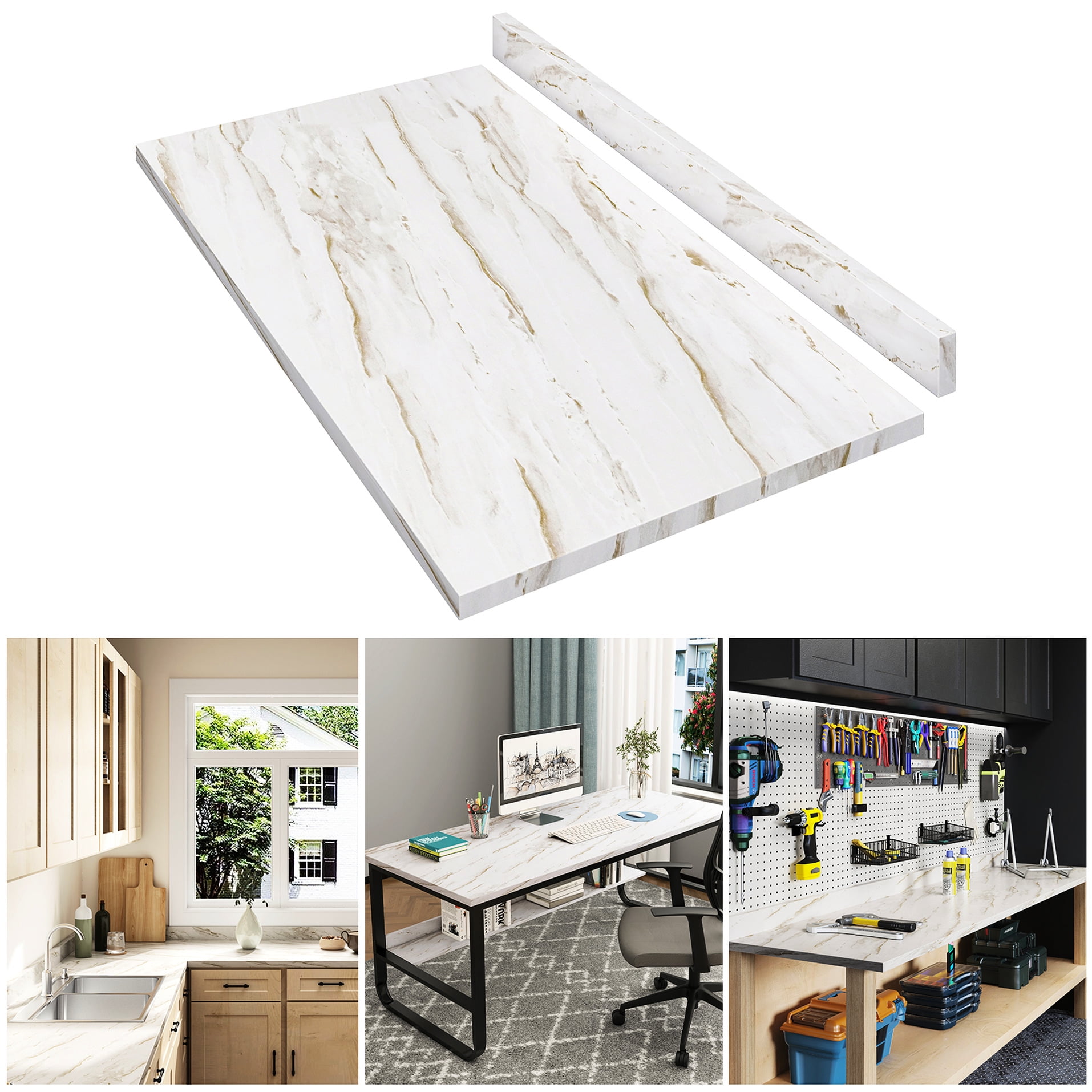 Laminate Countertop For Office - 48" X 25.47" 0.74", Wood Diy Table Top ...
