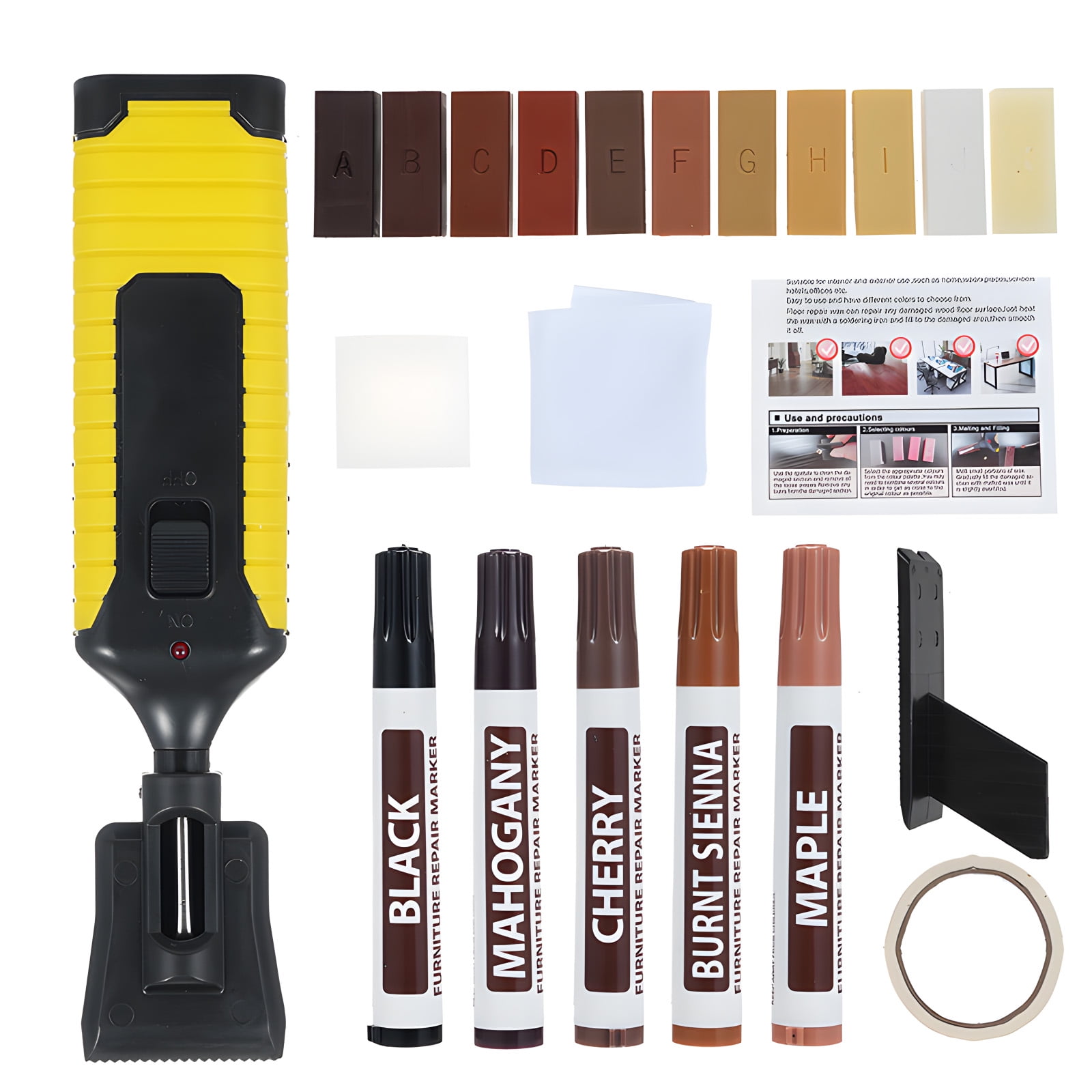 Laminate Floor Refinishing Kit, 11 Colors Wood Vinyl Floor Furniture ...