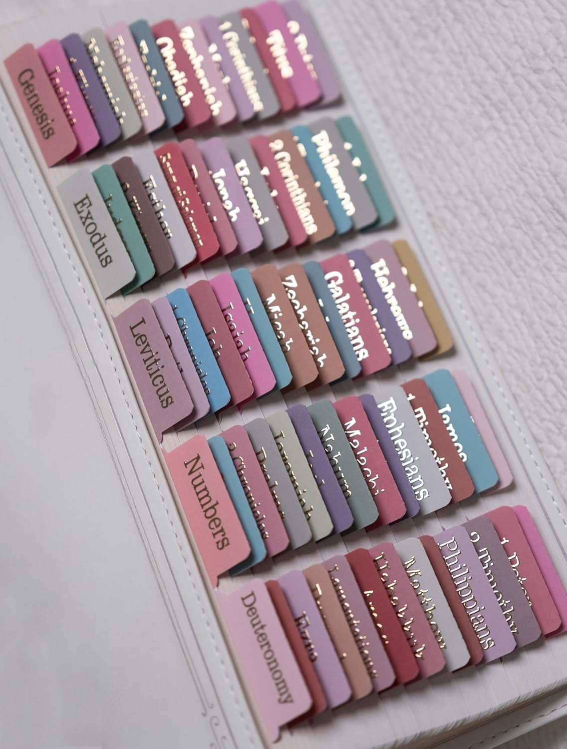 -Laminated Bible Tabs (Gold Foil Embossed Lettering), Bible Tabs for ...