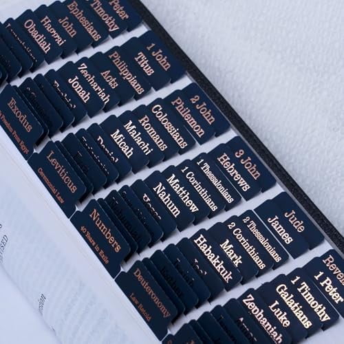 -Laminated Bible Tabs (Rose Gold Foil Embossed Lettering), Bible Tabs ...