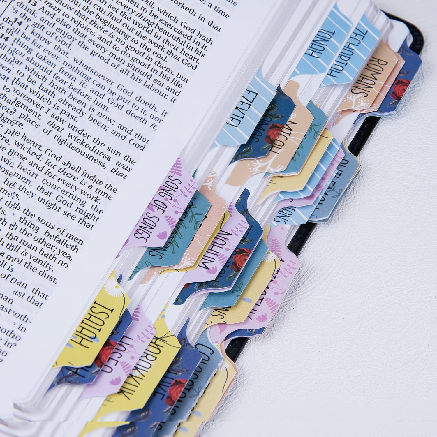 Prefdo Laminated Bible Tabs for Study Bible, 66 Bible Index Tabs and 39 ...