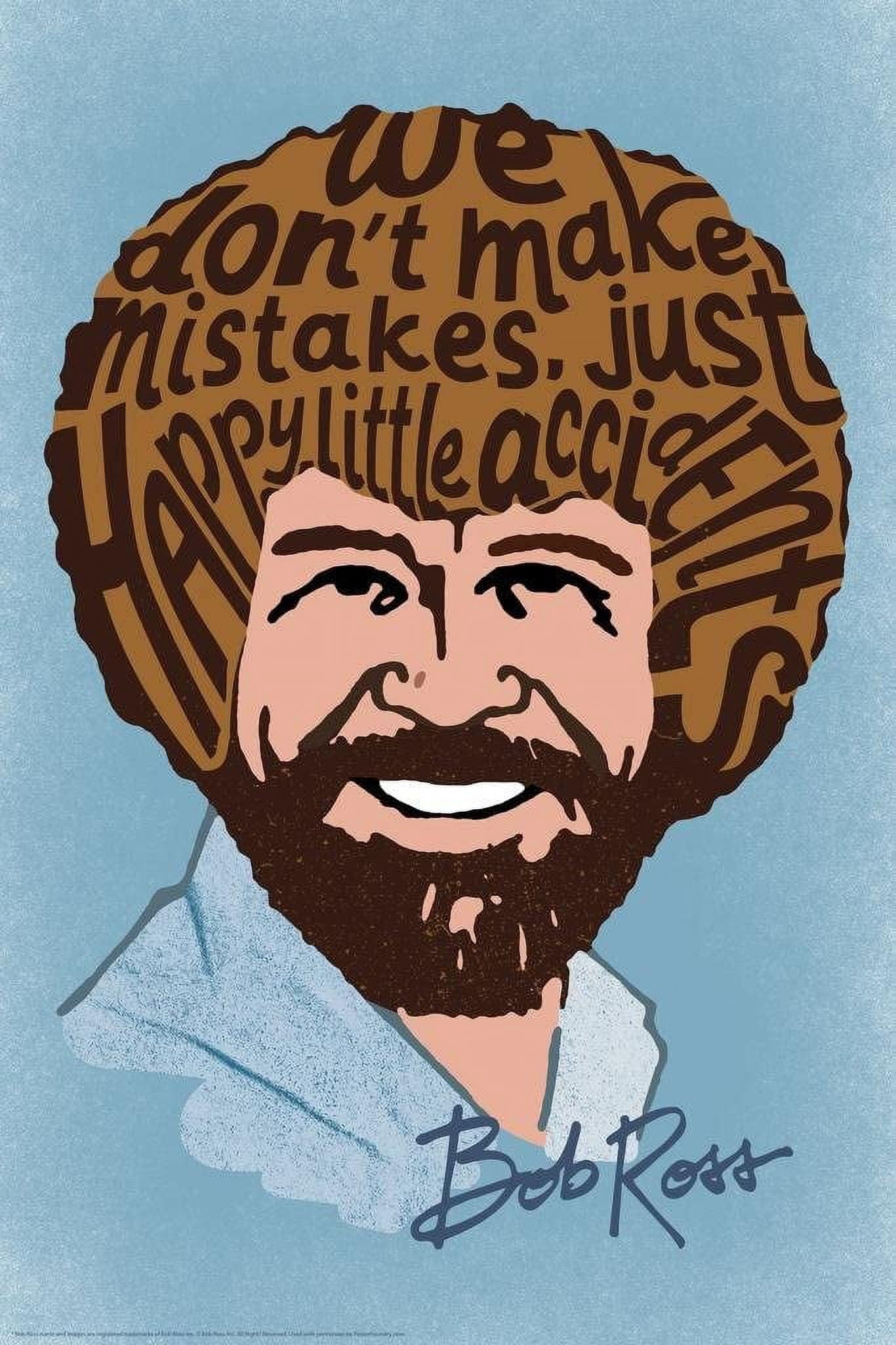 Laminated Bob Ross Happy Little Accidents Word Bob Ross Poster Bob Ross ...