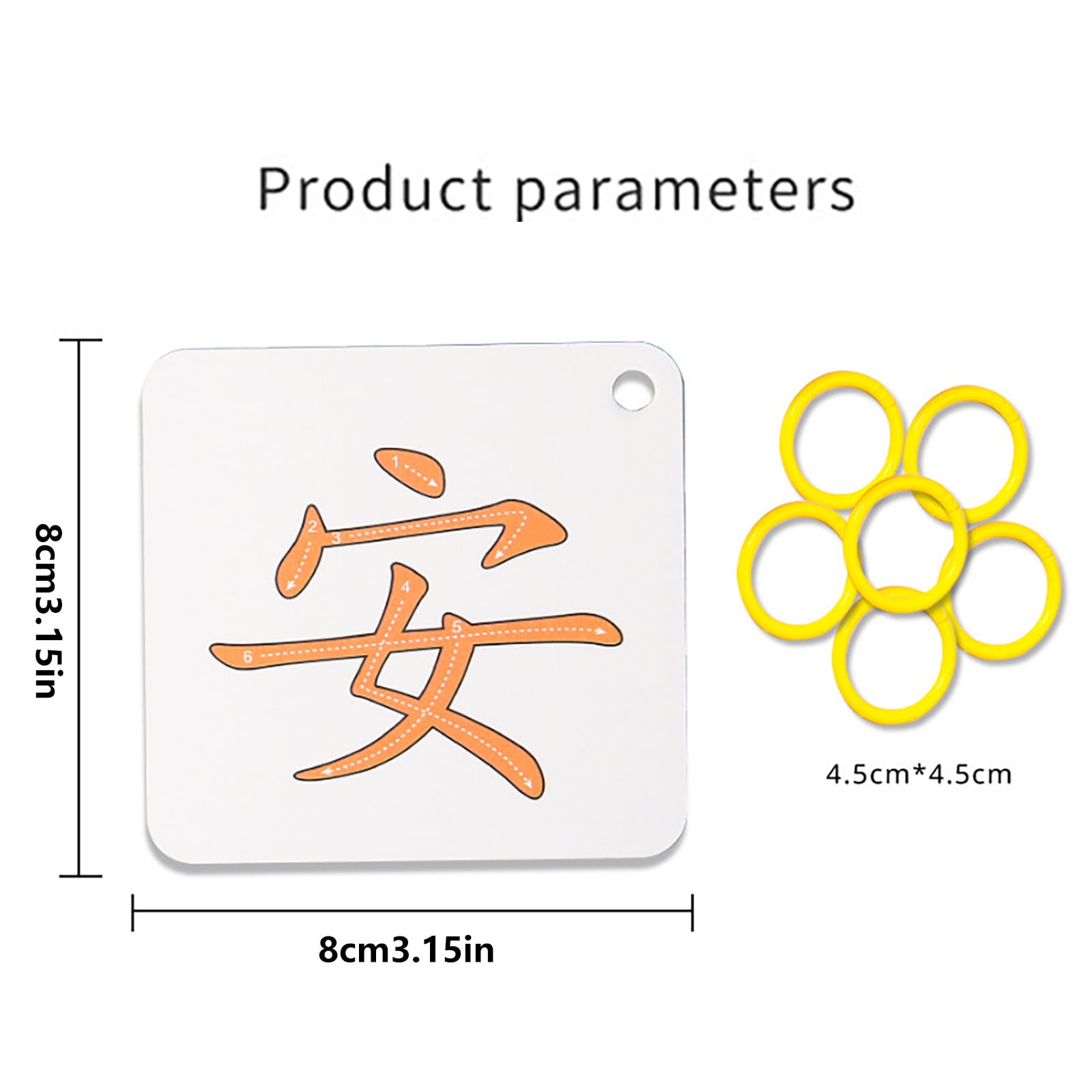 Laminated Cards Mandarin Learning Flash Cards Pinyin Writing Order 200 ...