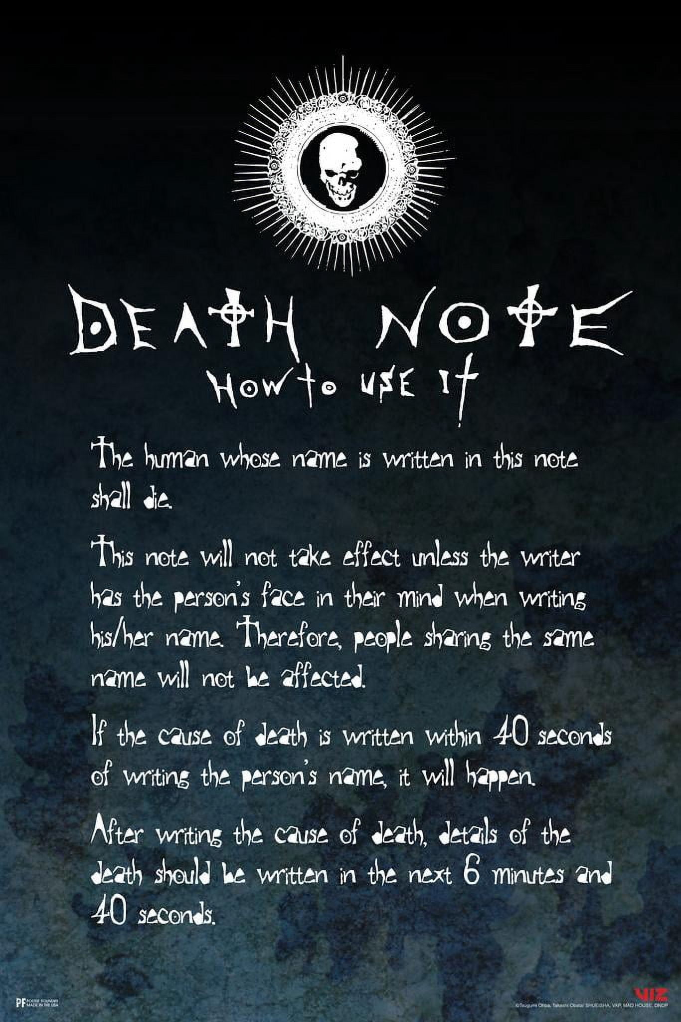 Laminated Death Note Anime Poster Anime Merch for Room Decor Aesthetic ...