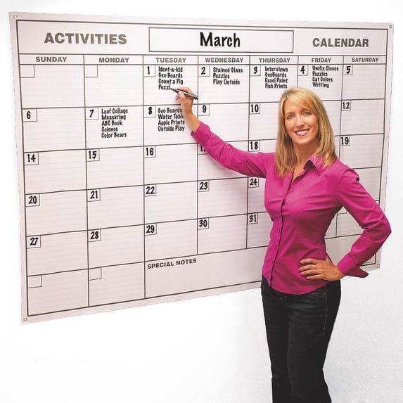 S&S, Laminated Wall Calendar, 48" x 72", Huge & Highly Readable ...