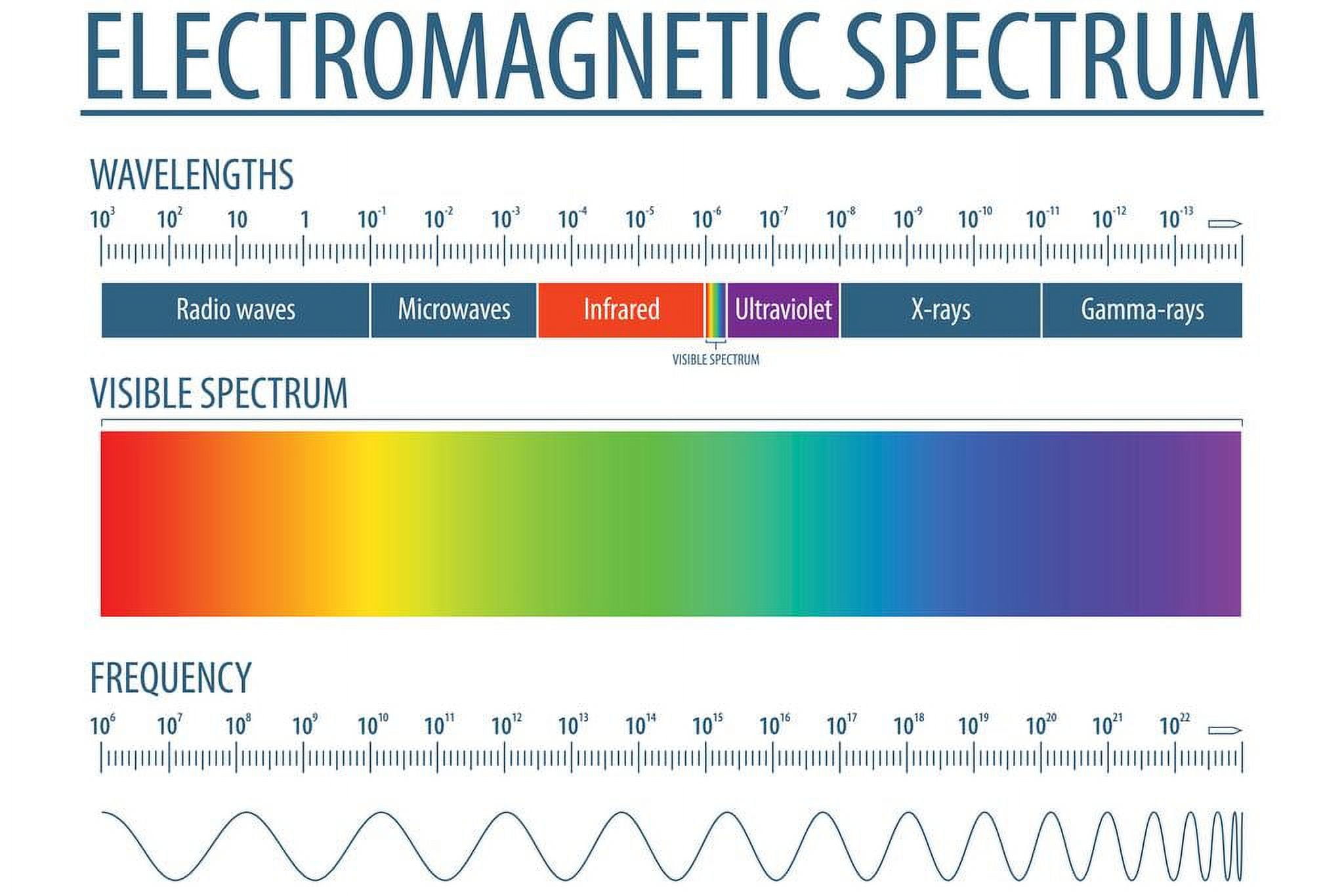 Laminated Laboratory Posters Electromagnetic Spectrum and Visible Light ...