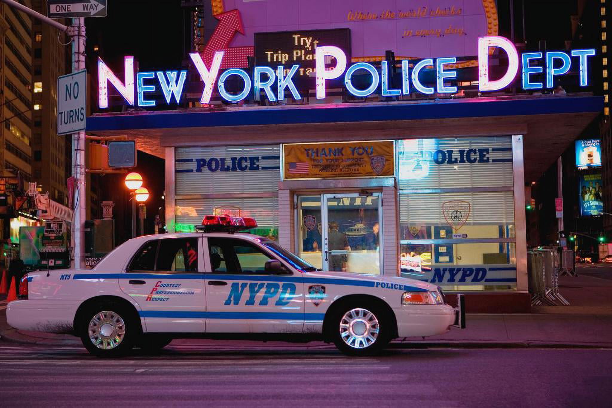 Laminated NYPD Cruiser Manhattan Midtown Times Square Precinct New York ...