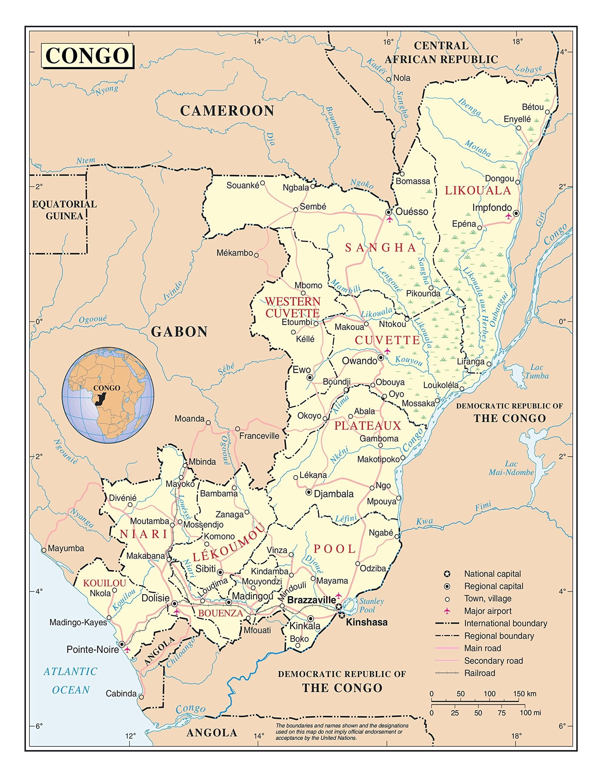Laminated Poster: Large detailed political and administrative map of ...