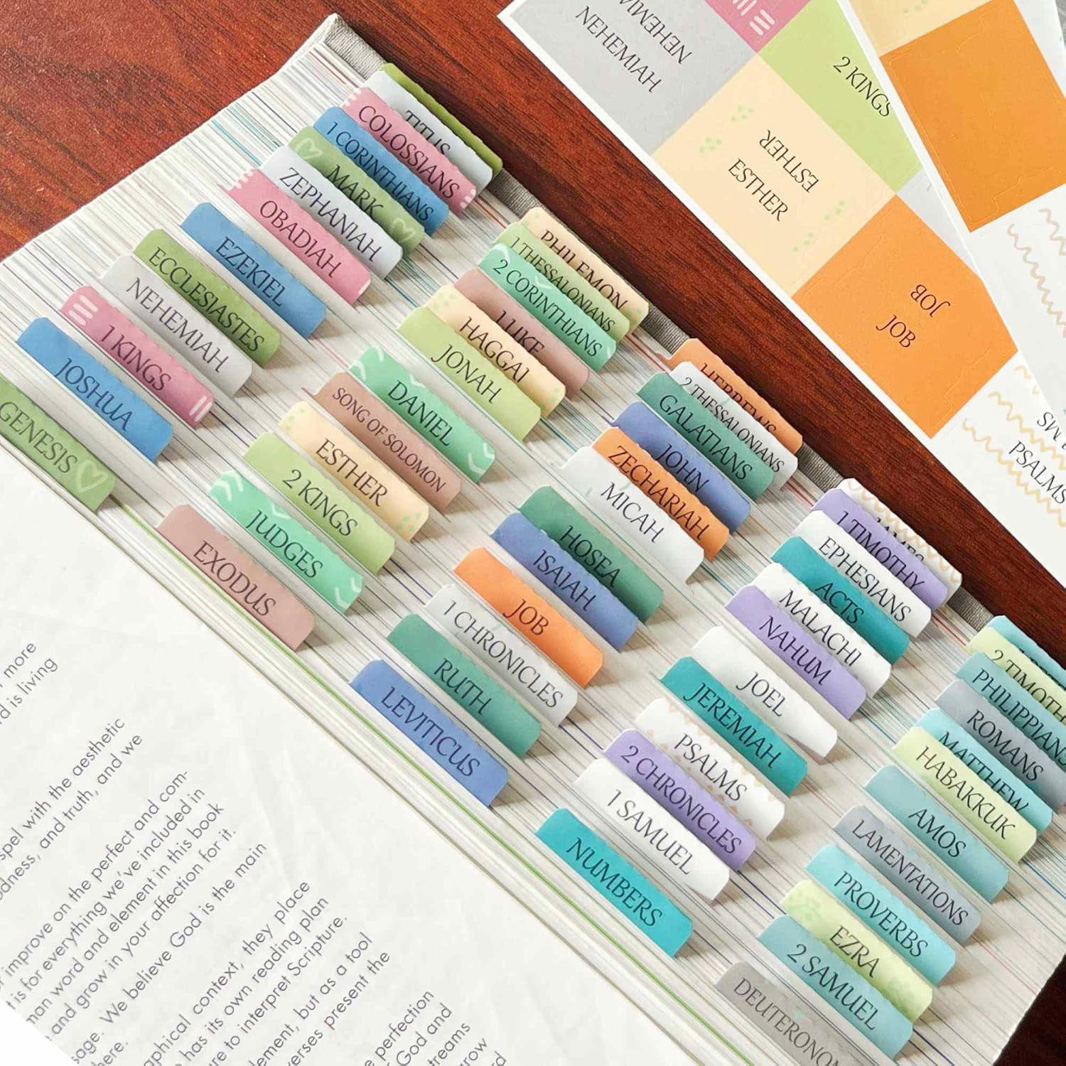 Laminated Tabs, Large Print Stickers, Easy to Read and Apply Tabs for ...