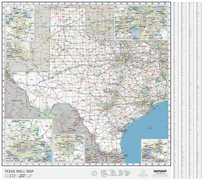 Laminated Texas State Wall Map Large Poster, Includes the Most Legible ...