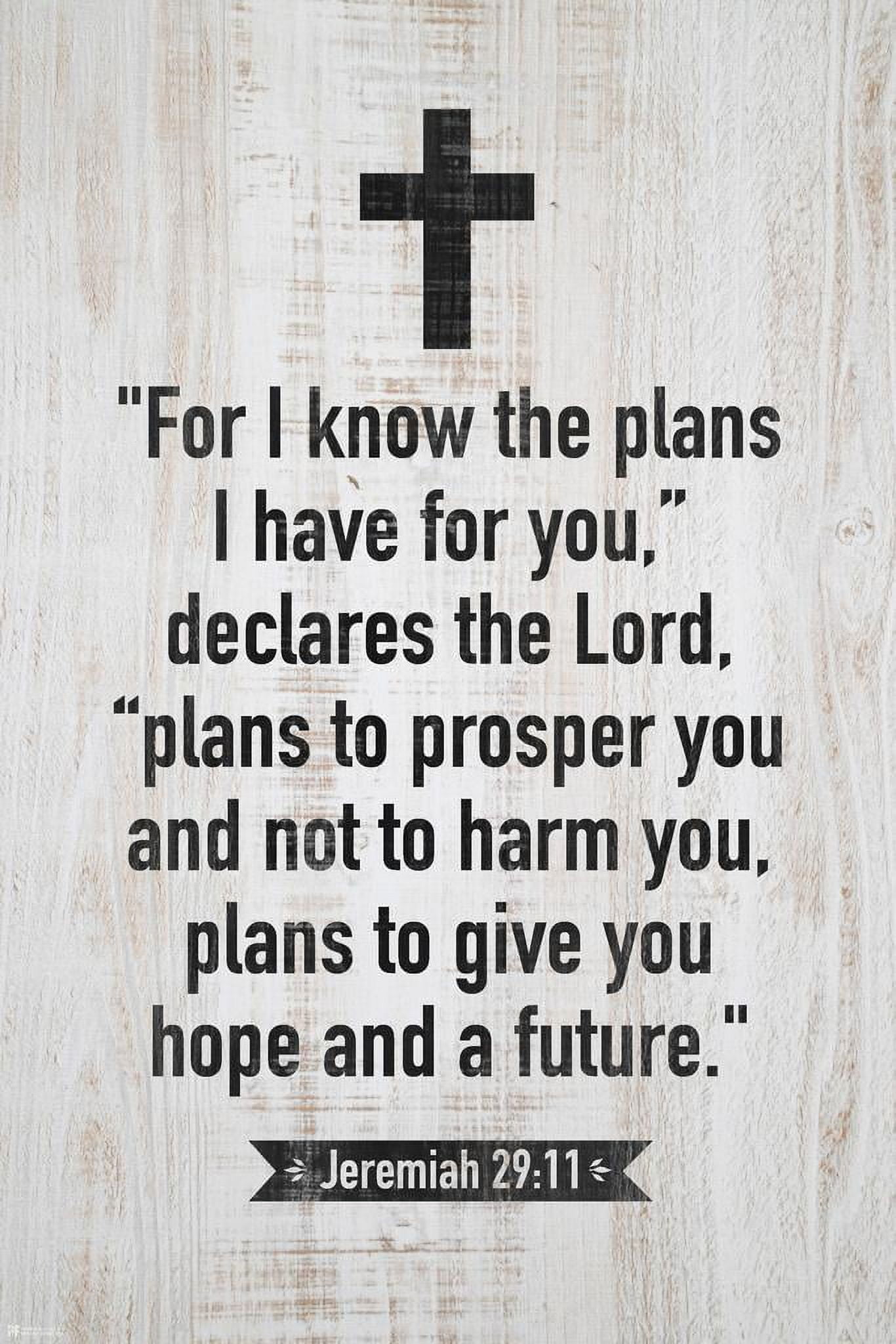 Laminated The Lord Has Plans For you Jeremiah 29 11 Bible Quote ...