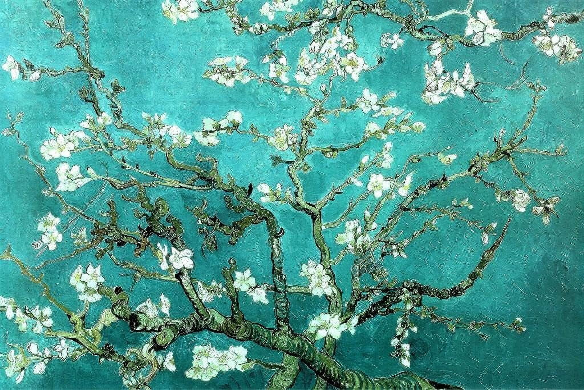 Laminated Vincent Van Gogh Almond Blossom Branches Impressionist Artist ...