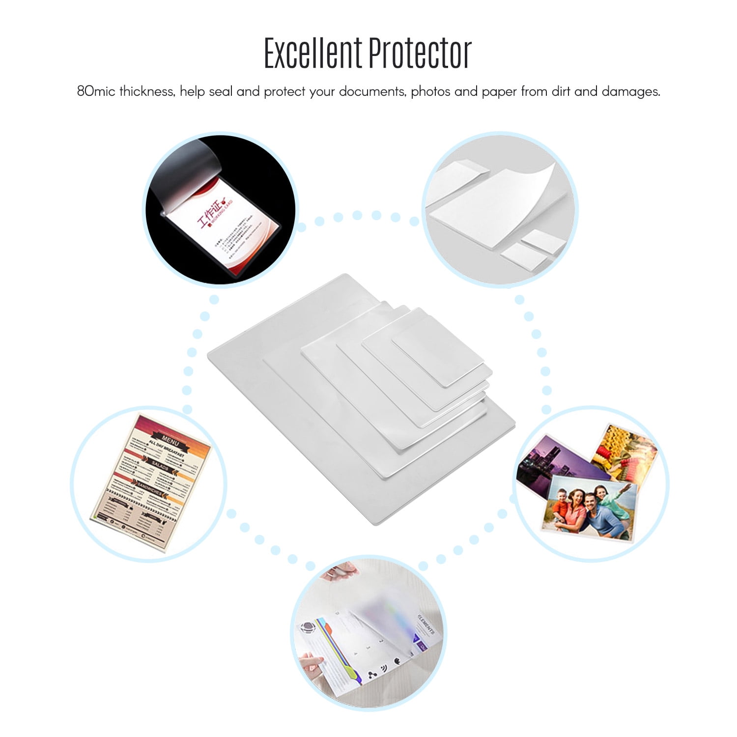 Laminating Film,A4 Size 100 Lamination Laminator 2r Picture Lamination ...