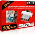 Laminating Sheets, 100 Pack Clear Thermal Laminating Plastic Paper Hold ...