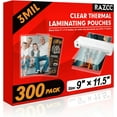 Laminating Sheets, 300 Pack Clear Thermal Laminating Plastic Paper ...