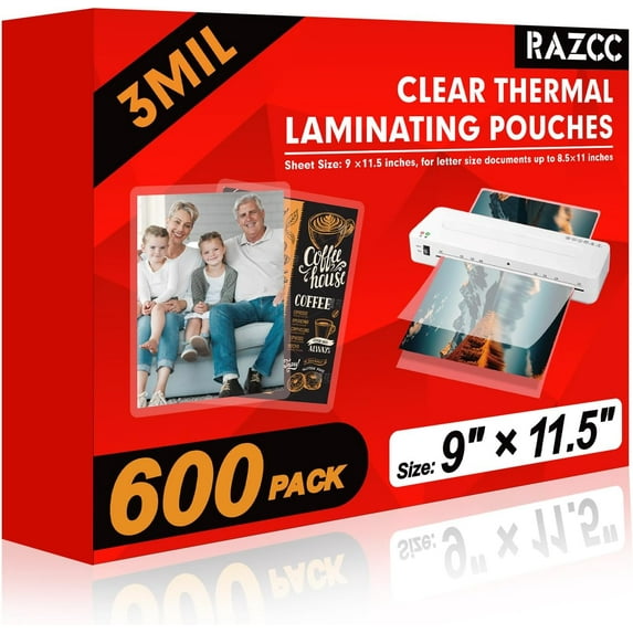 Laminating Sheets, 600 Pack Cl Thermal Laminating Plastic Paper ...