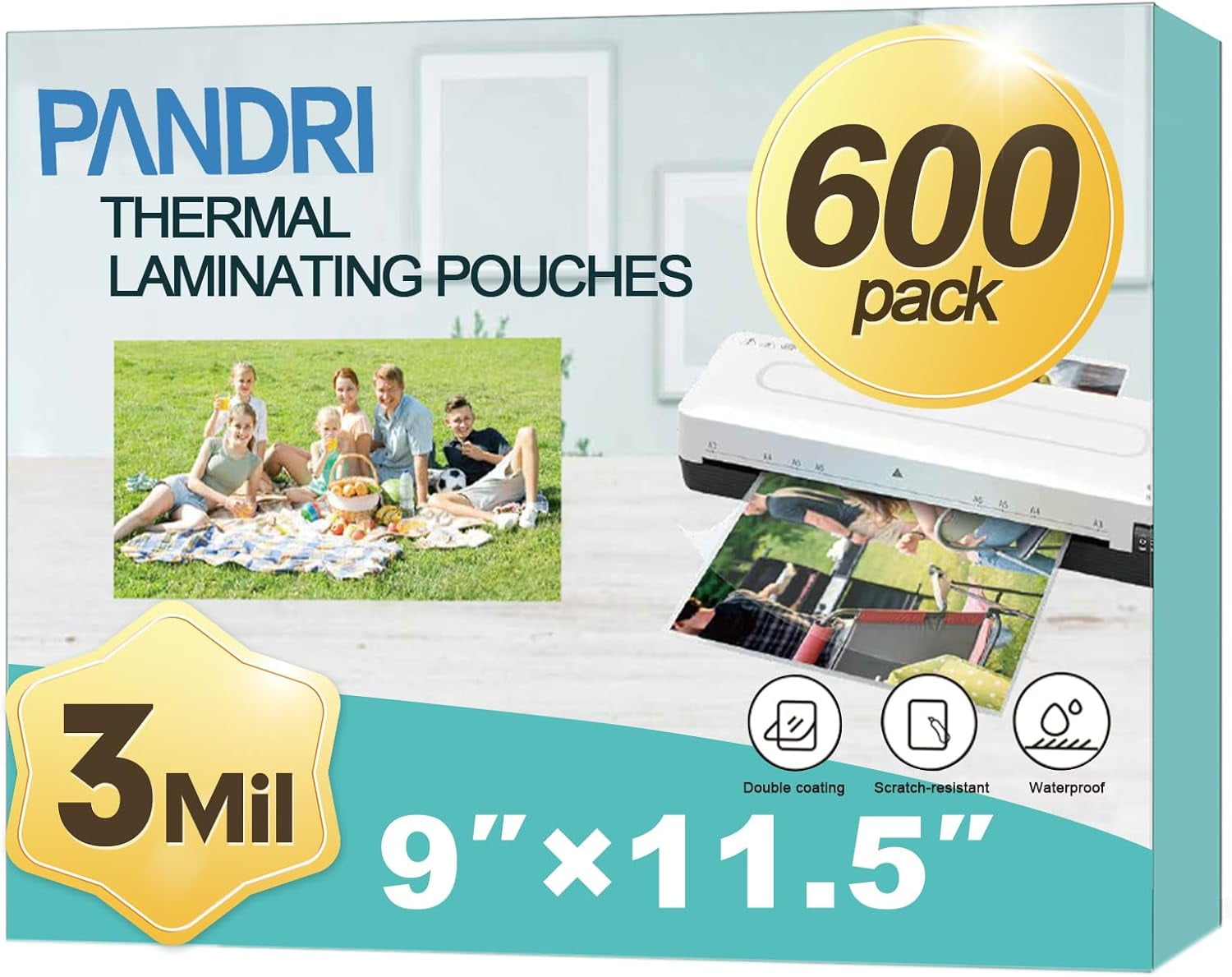 Laminating Sheets, 600 Pack Thermal Laminator Pouches Holds 8.5 x 11 ...
