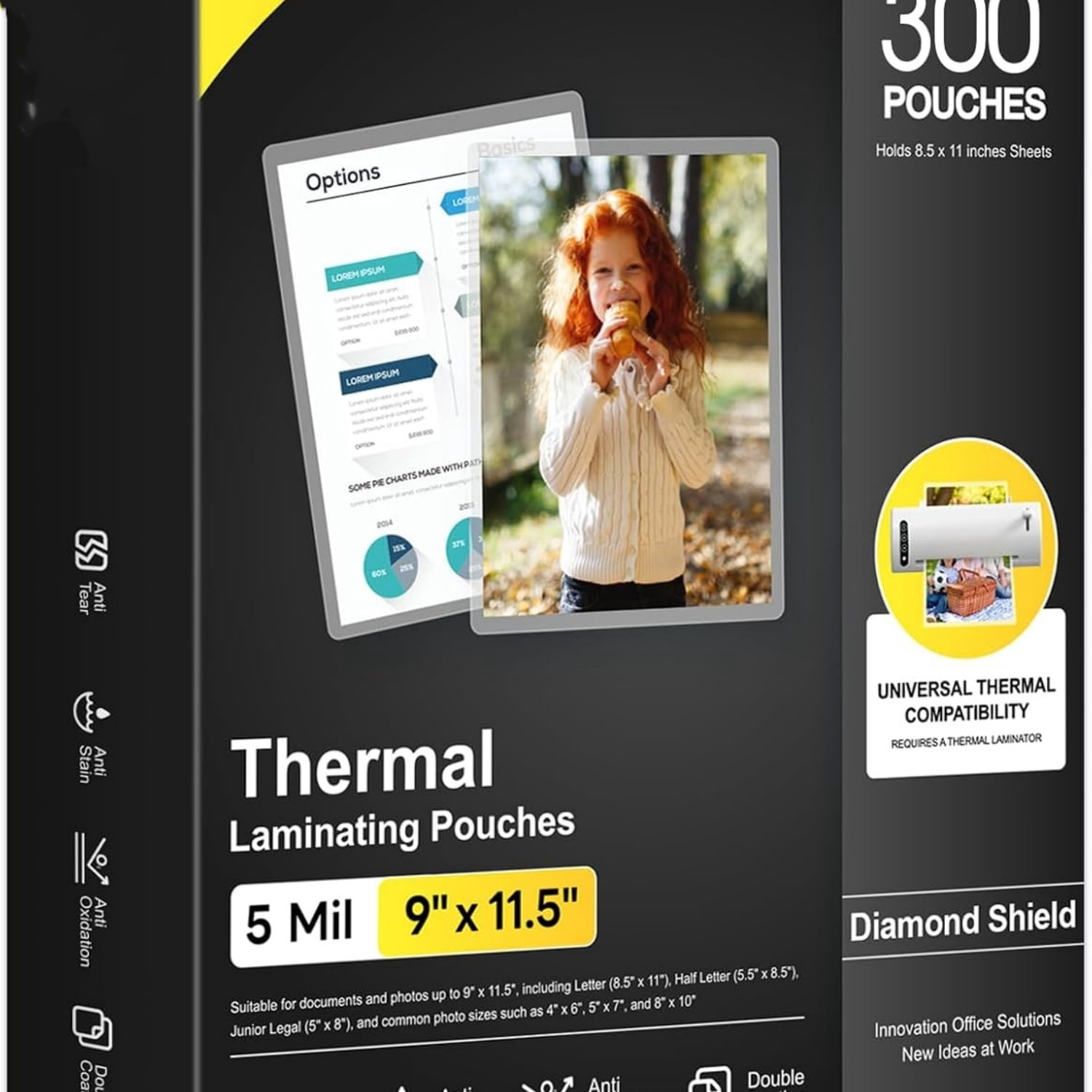 Laminating Sheets, Hold 8.5 x 11 Inches, 300 Pack Thermal Laminating ...