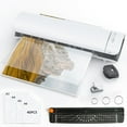 6-in-1 A3 Thermal/Cold Laminator with 40 Pouches, Paper Cutter, Corner Rounder, Iron Ring ...