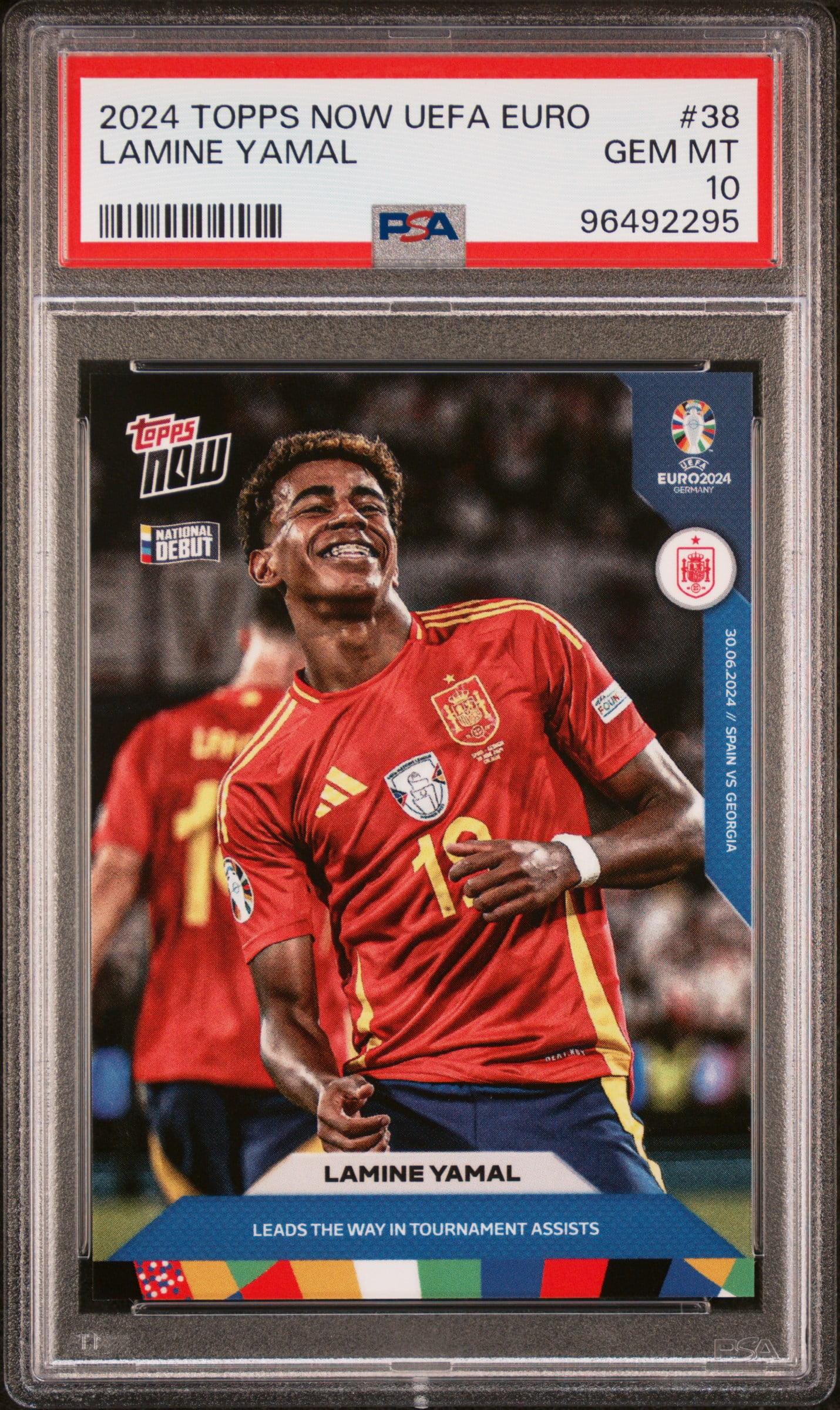 Lamine Yamal 2024 Topps Now UEFA Euro National Debut Rookie Card #38 ...