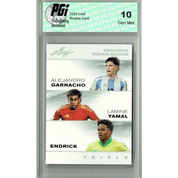 Lamine Yamal Endrick Alejandro Garnacho 2024 Leaf #ERE04 Rookie Card ...