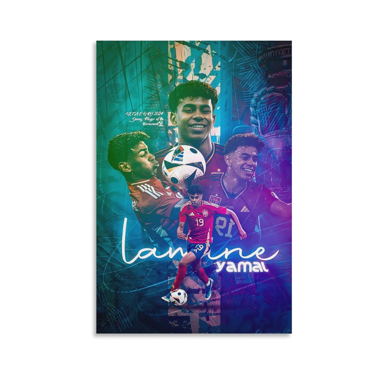 Lamine Yamal Football Sportsman Court Art Poster Canvas Poster Wall Art ...