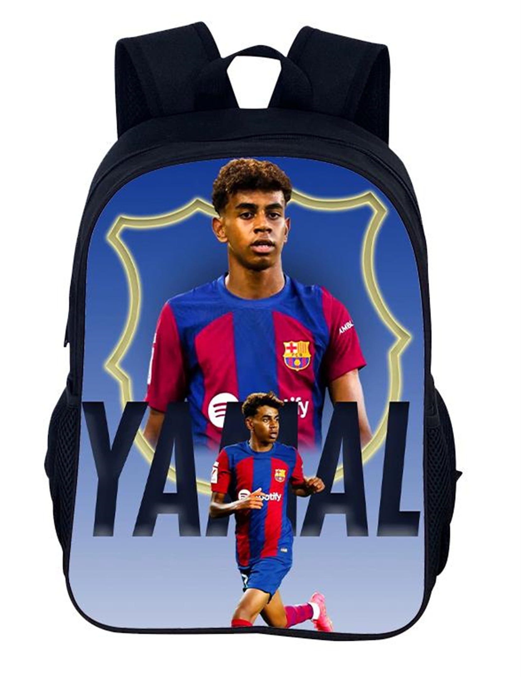 Lamine Yamal Graphic School Bag Canvas Student Bookbag-Football Star Classic Daypack Waterproof ...