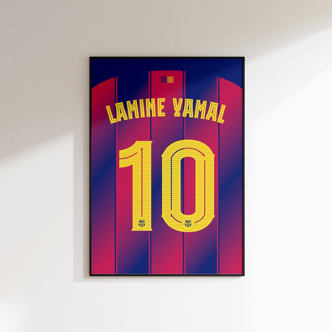 Lamine Yamal Number 10 Jersey Poster Football Wall Art for Soccer Fans ...