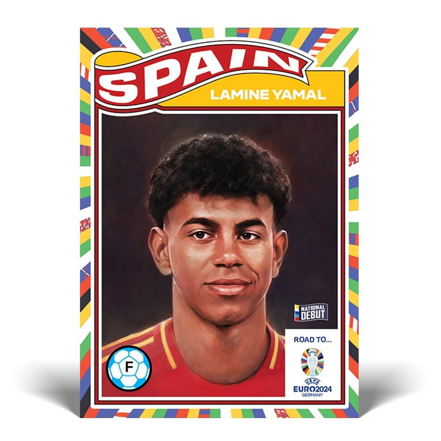 Lamine Yamal Spain Road to UEFA 2024 Topps Living Debut Rookie Card ...