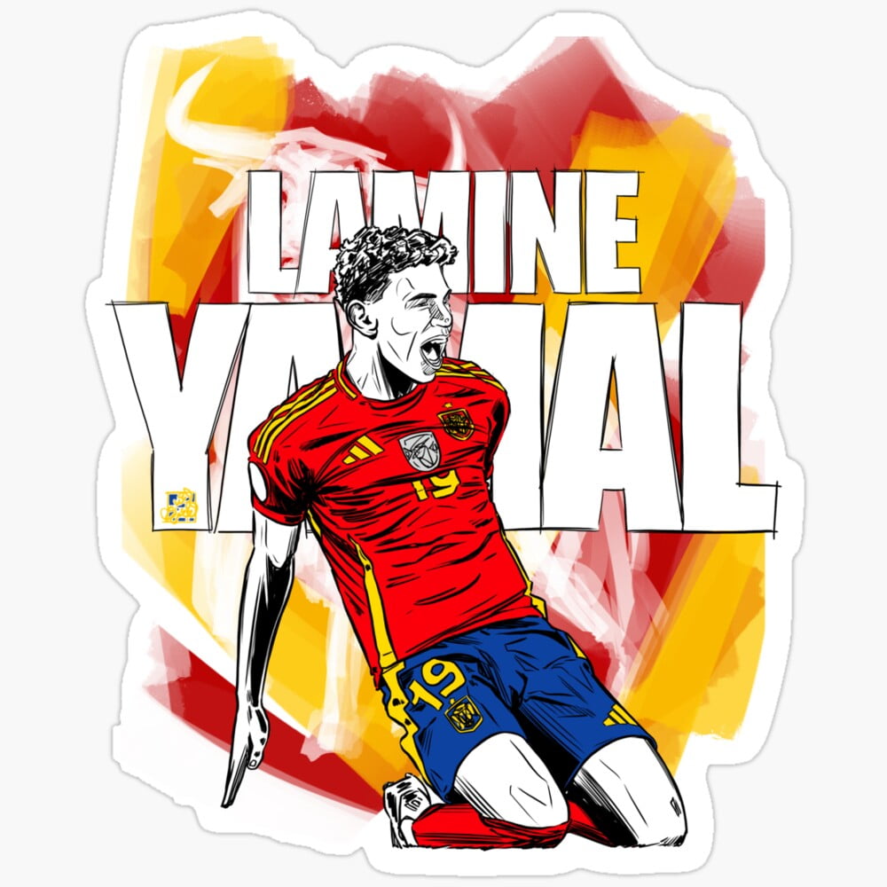 Lamine Yamal - Spain Sticker Phone Decal Water Bottle Stickers Car ...